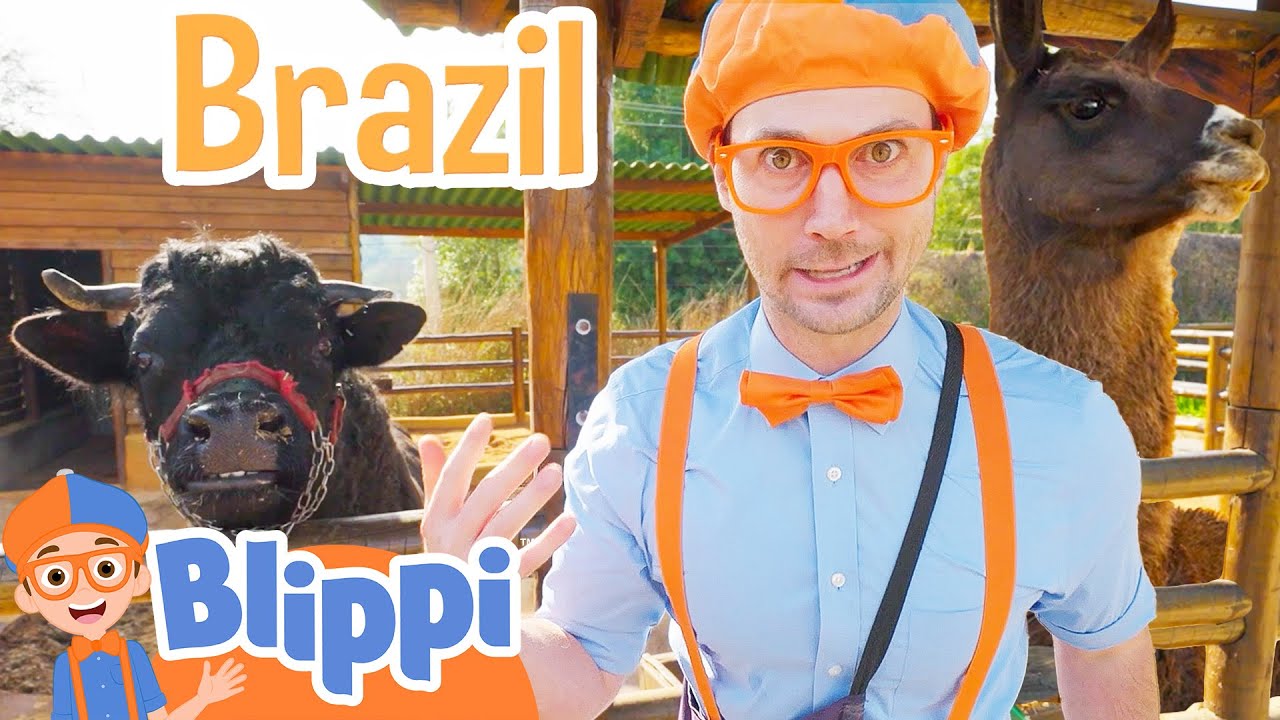 Blippi Visits a Petting Zoo in Brazil! Educational Animal Videos for ...