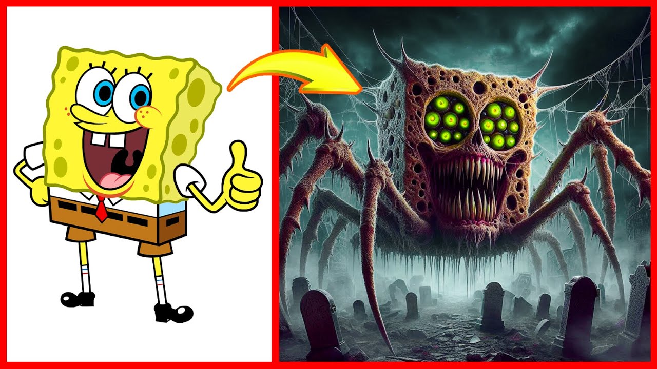 SpongeBob SquarePants as a Demon Spider 🕷️👹 | All SpongeBob Characters ...