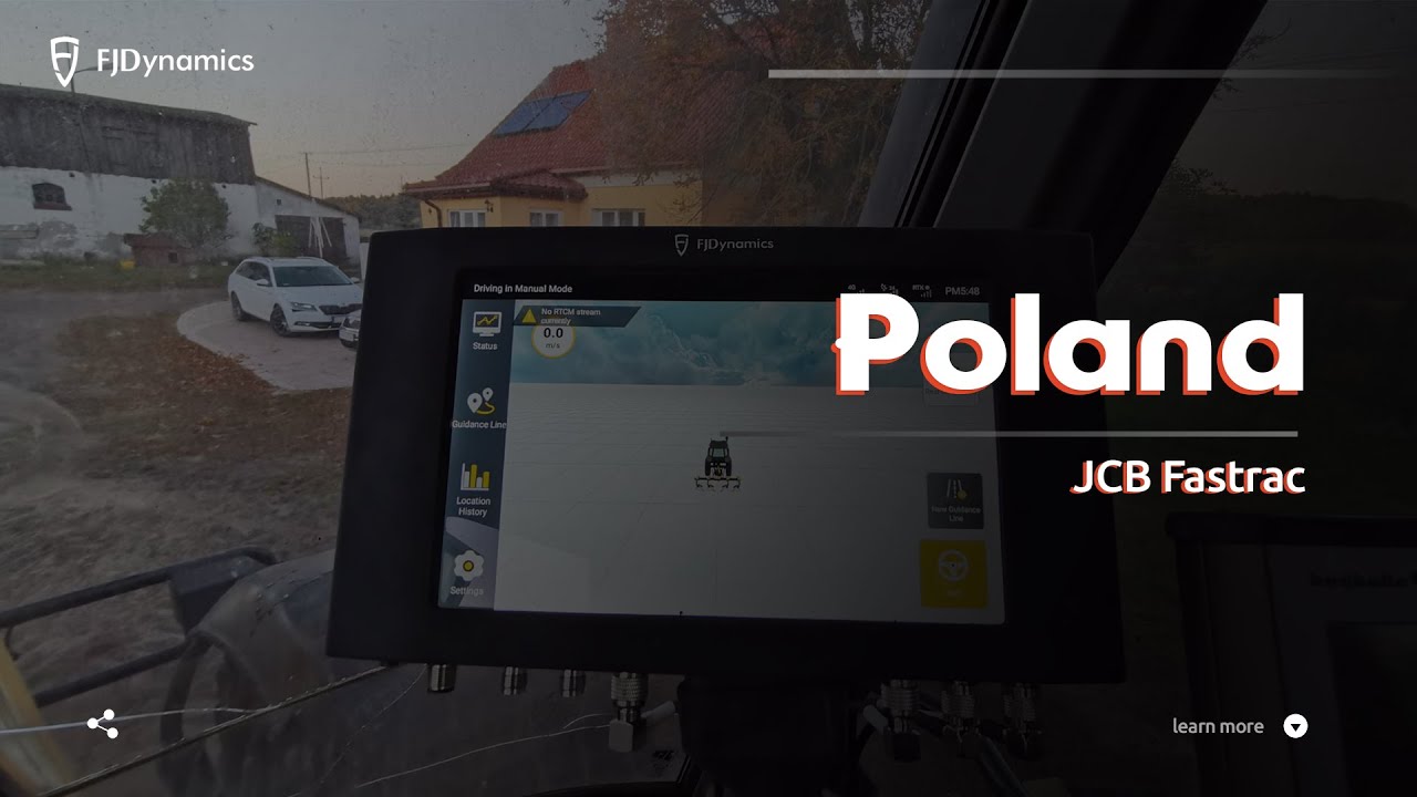 FJD in Poland | JCB Fastrac with FJD Autosteering Kit - YouTube