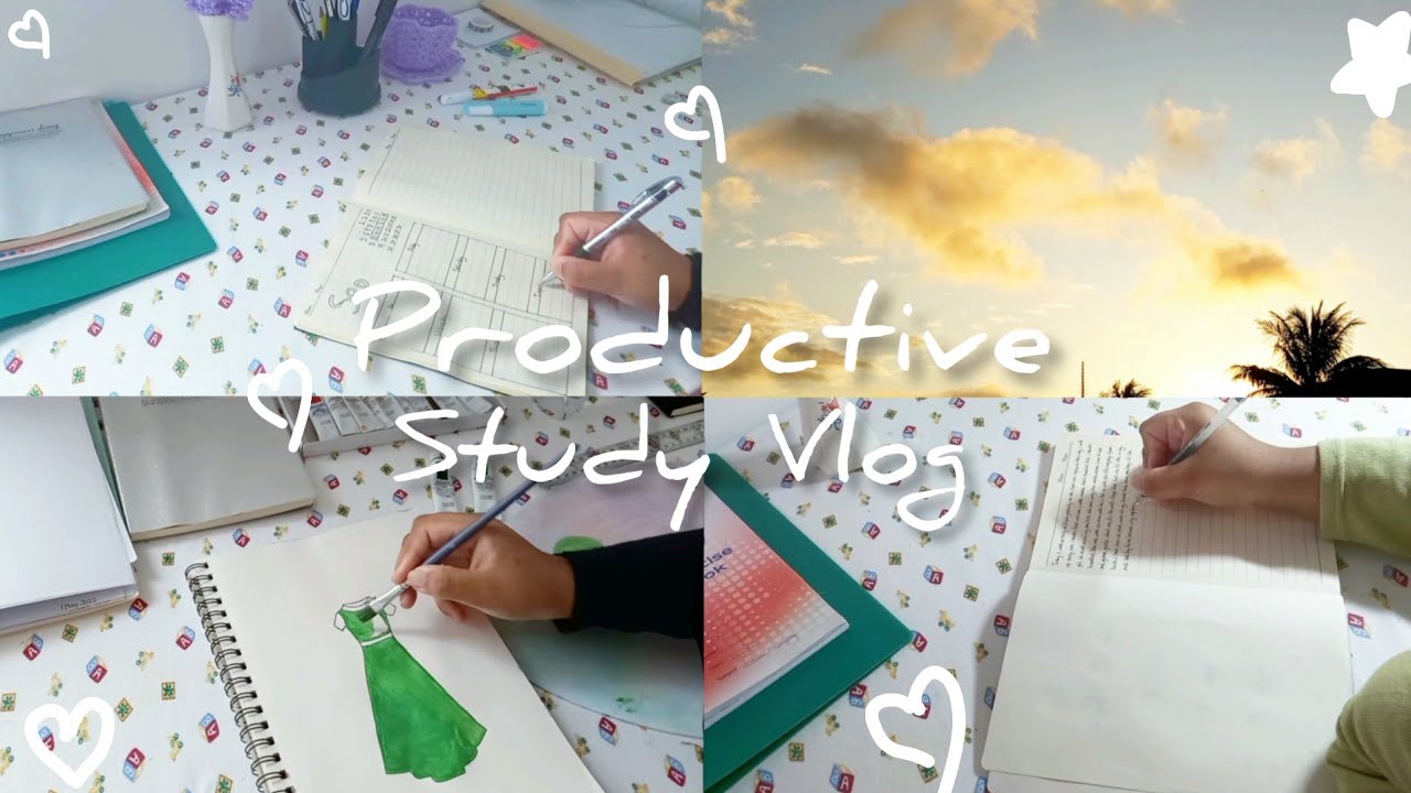 PRODUCTIVE STUDY VLOG/ lots of study, note-taking, journaling & more ...