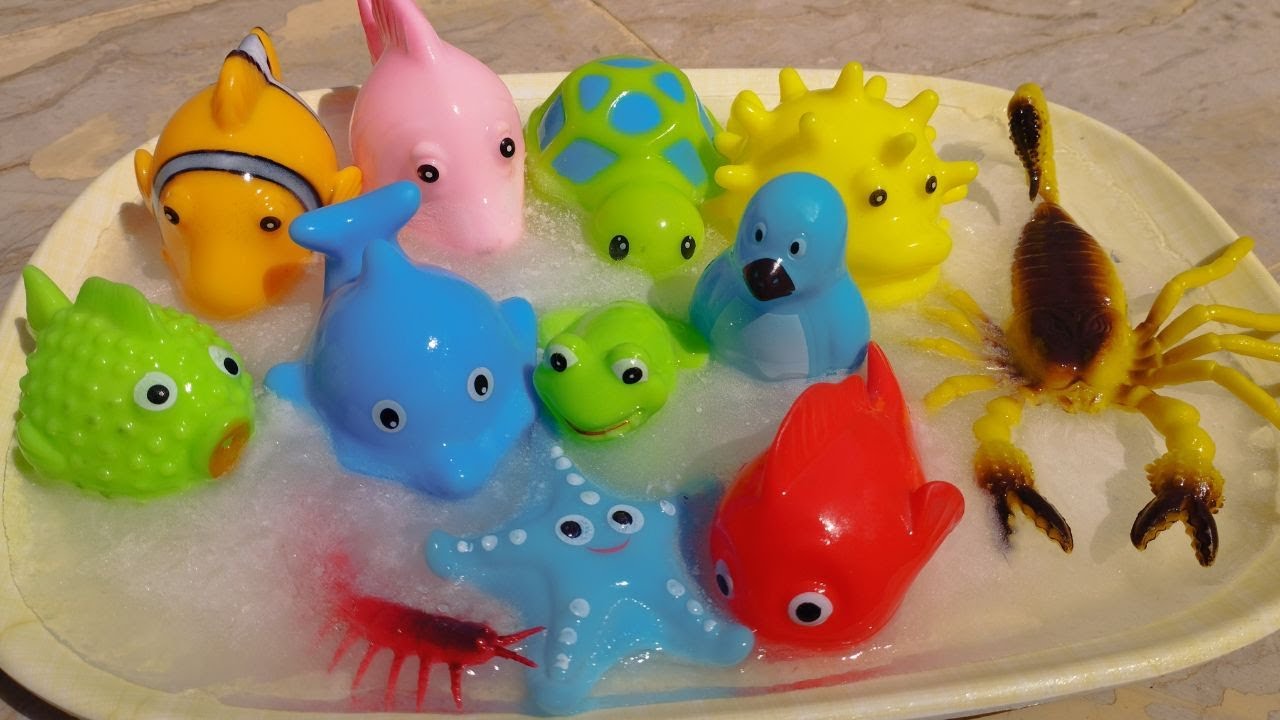 Frozen Sea Animal Toy Sensory Ice l Frozen animals for kids l sea ...