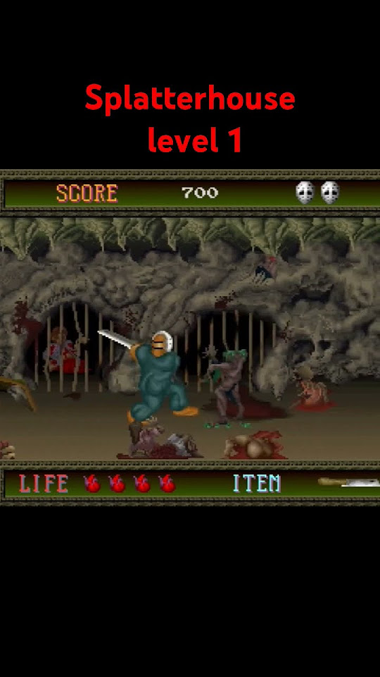 splatterhouse level 1 #arcade #retro #games #gamer #walkthrough #letsplay #gameplay #retrogamer ...