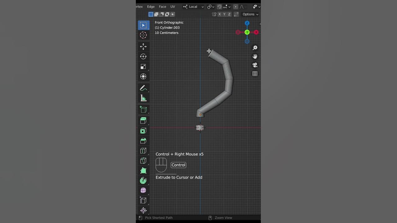 Blender Tips Extrude To Cursor Youtube