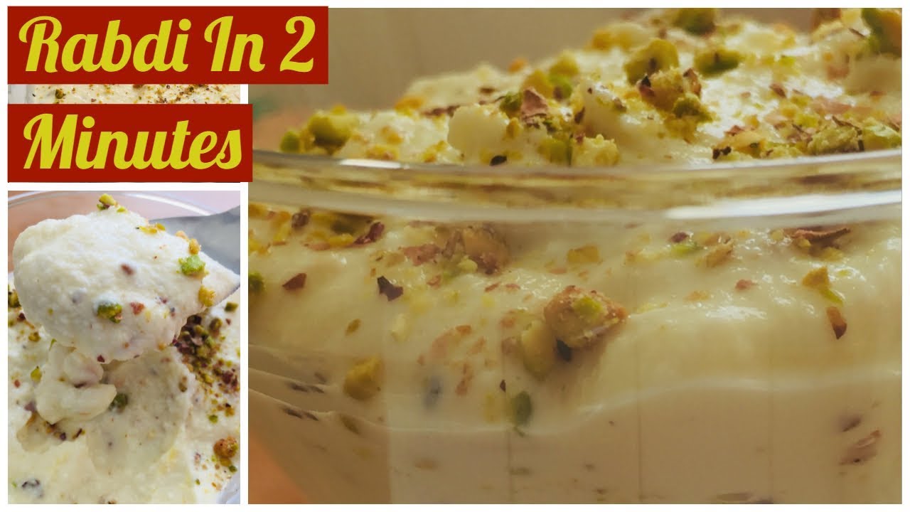 Instant Rabdi Recipe|How to make Rabdi |Quick rabdi recipe|Instant Sahi ...
