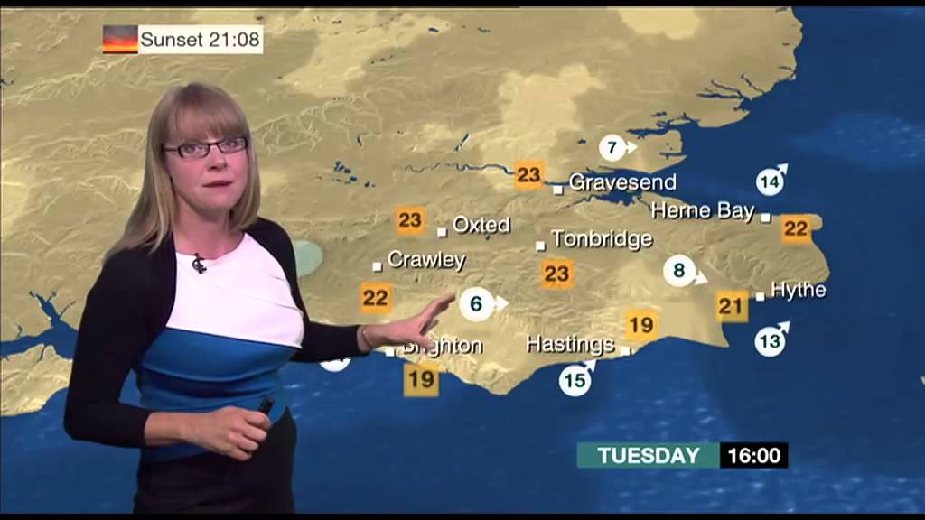 BBC South East weather with Kate Kinsella - YouTube