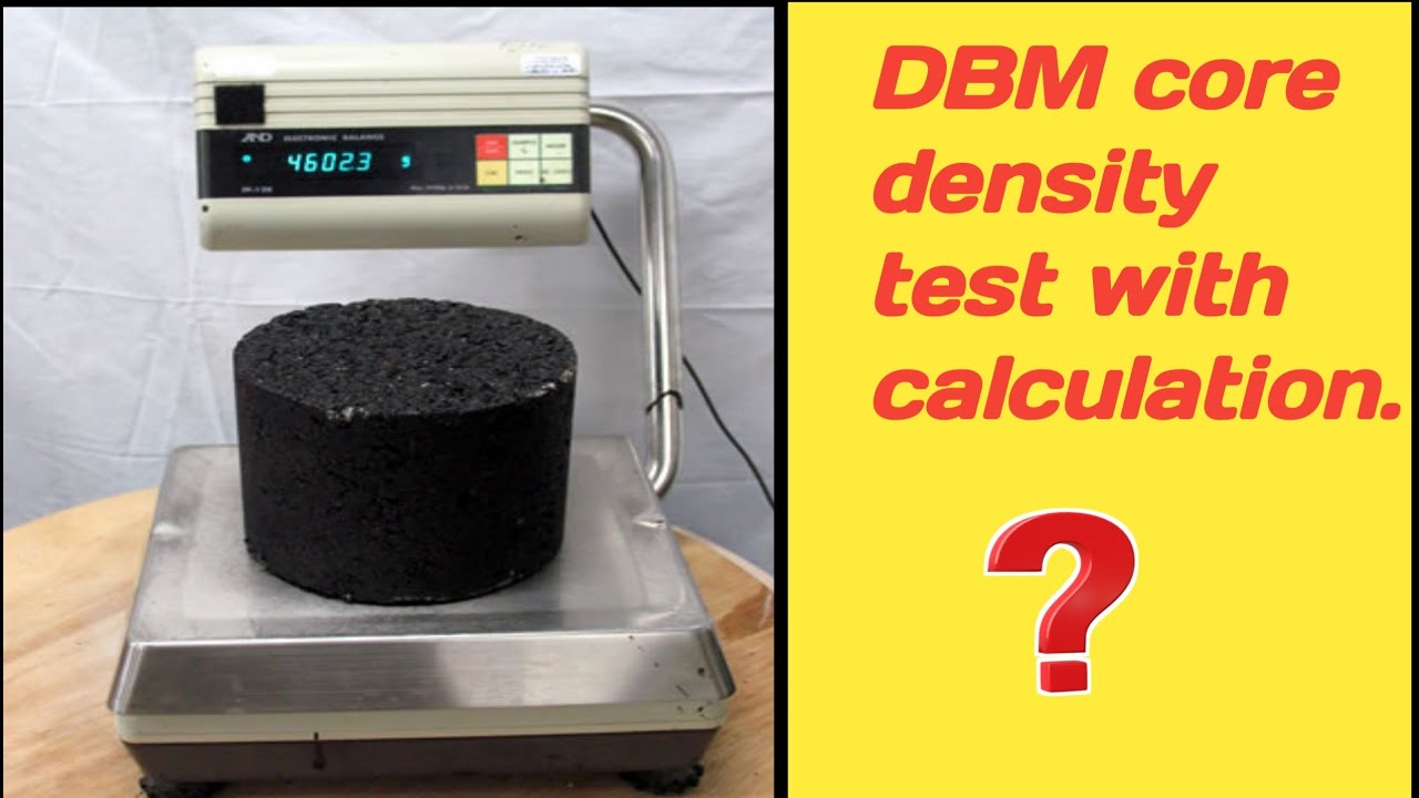 How to Cheak DBM Core Density test? - YouTube