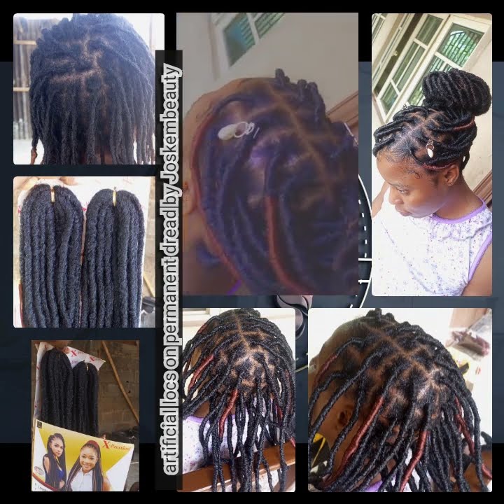 A beautiful way to rock artificial hairs on your locs,fauxlocs made on ...