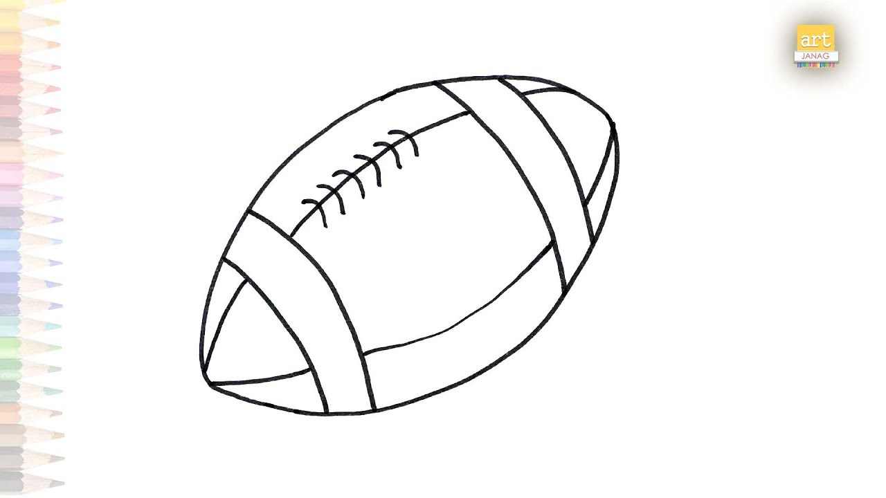 American football drawing video | Football drawings | How to draw ...
