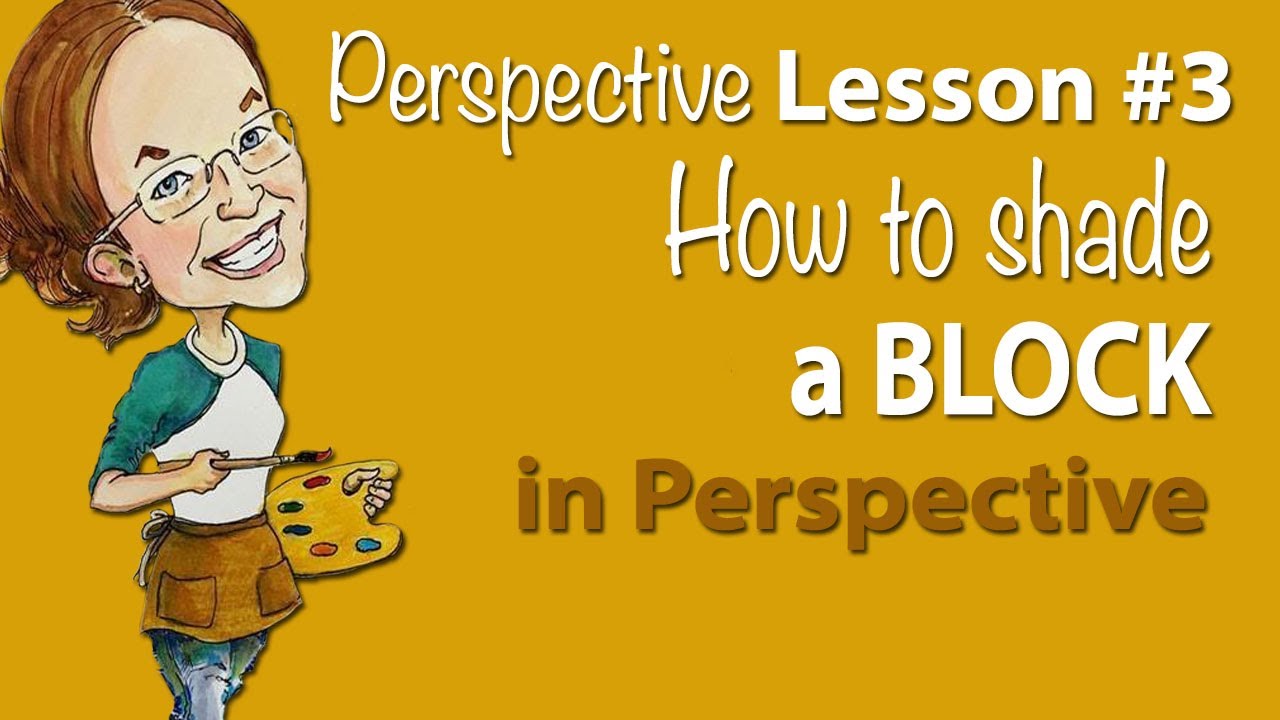 How to shade a block in 1-Point Perspective | Perspective Lesson #3 ...