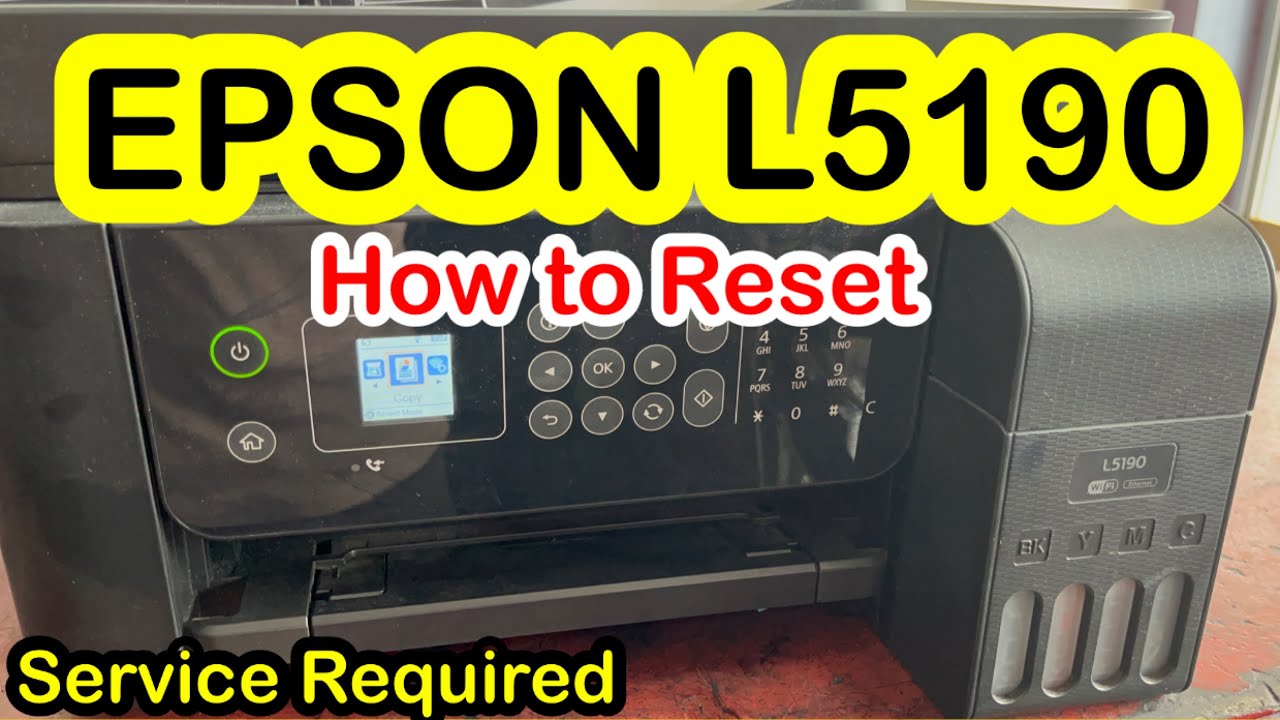 How to Reset EPSON L5190 | Service Required - YouTube
