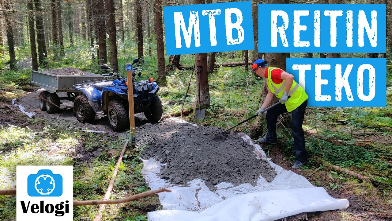 Maastopyöräilyreitin rakentaminen - YouTube