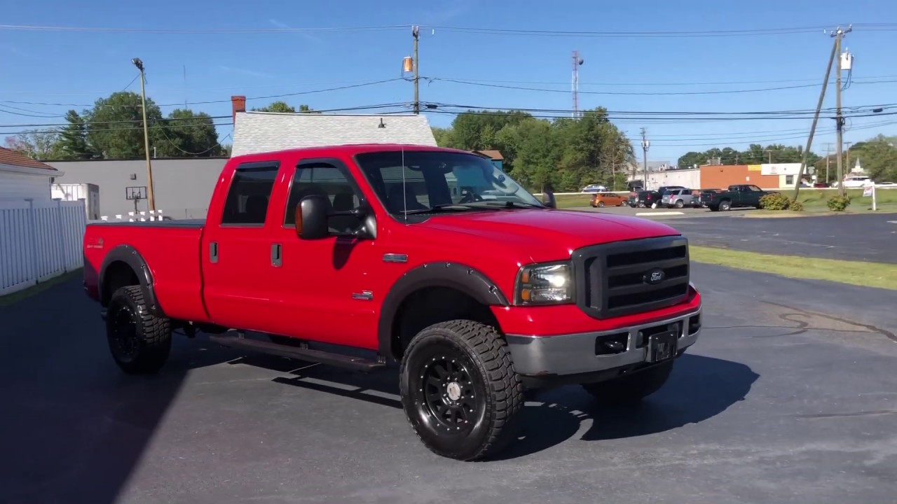 Official video! BULLETPROOF Leveled 2005 Ford F-350 Lariat 4x4 turbo ...