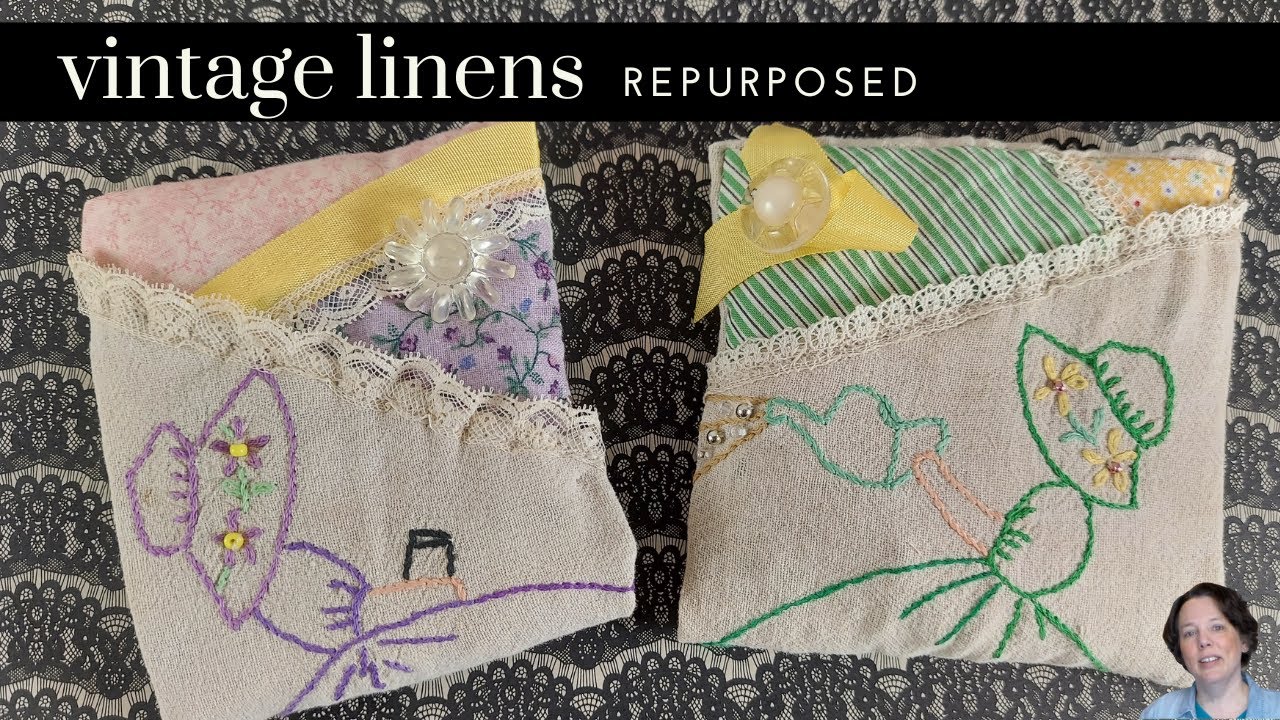 Repurpose Vintage Linens into Lavender Sachets Tutorial - YouTube