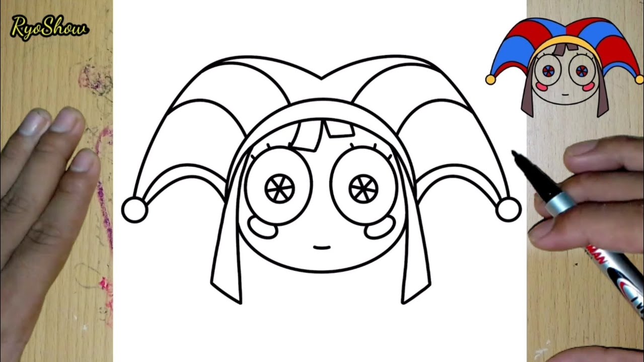 how to draw POMNI easy step by step | the amazing digital circus - YouTube