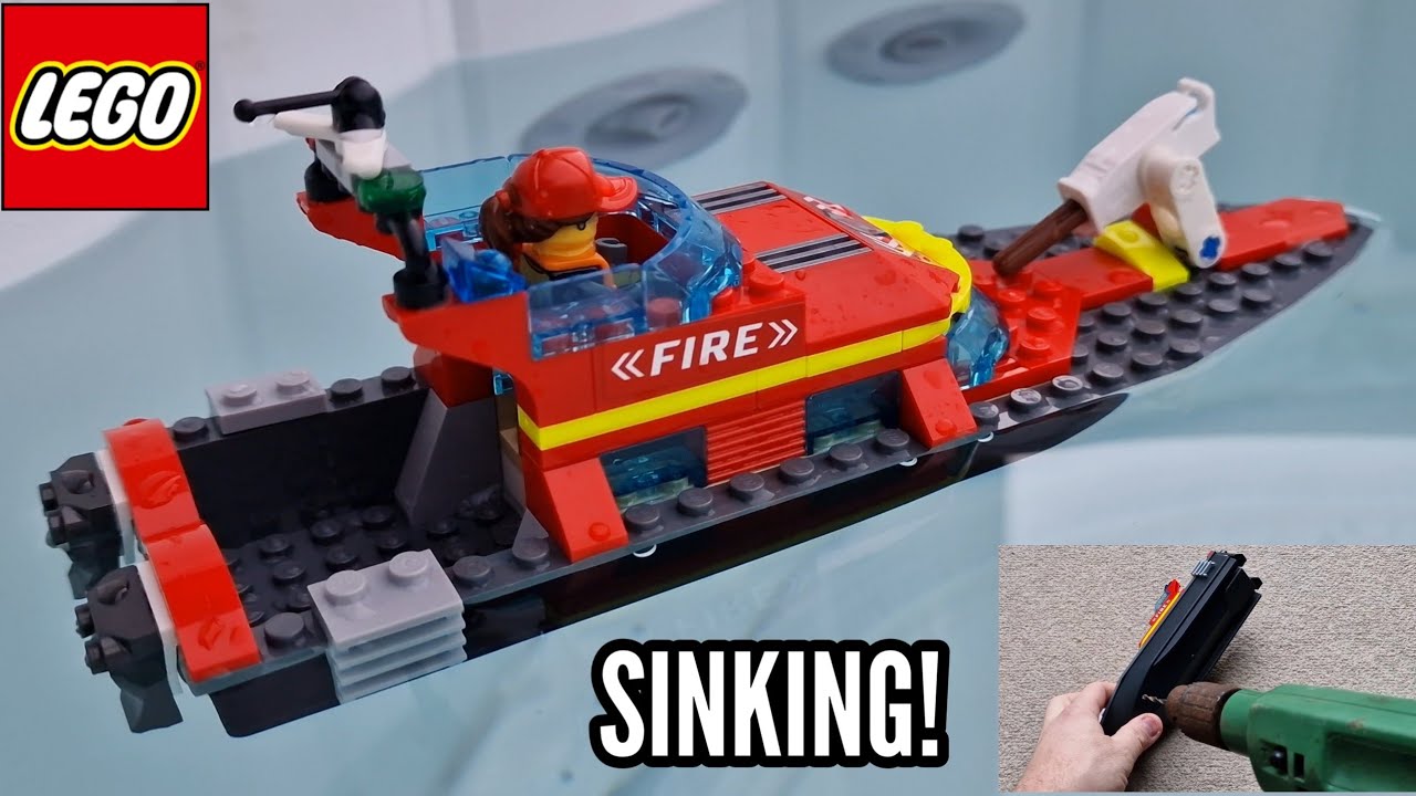 Lego Fire boat sinking ! - YouTube