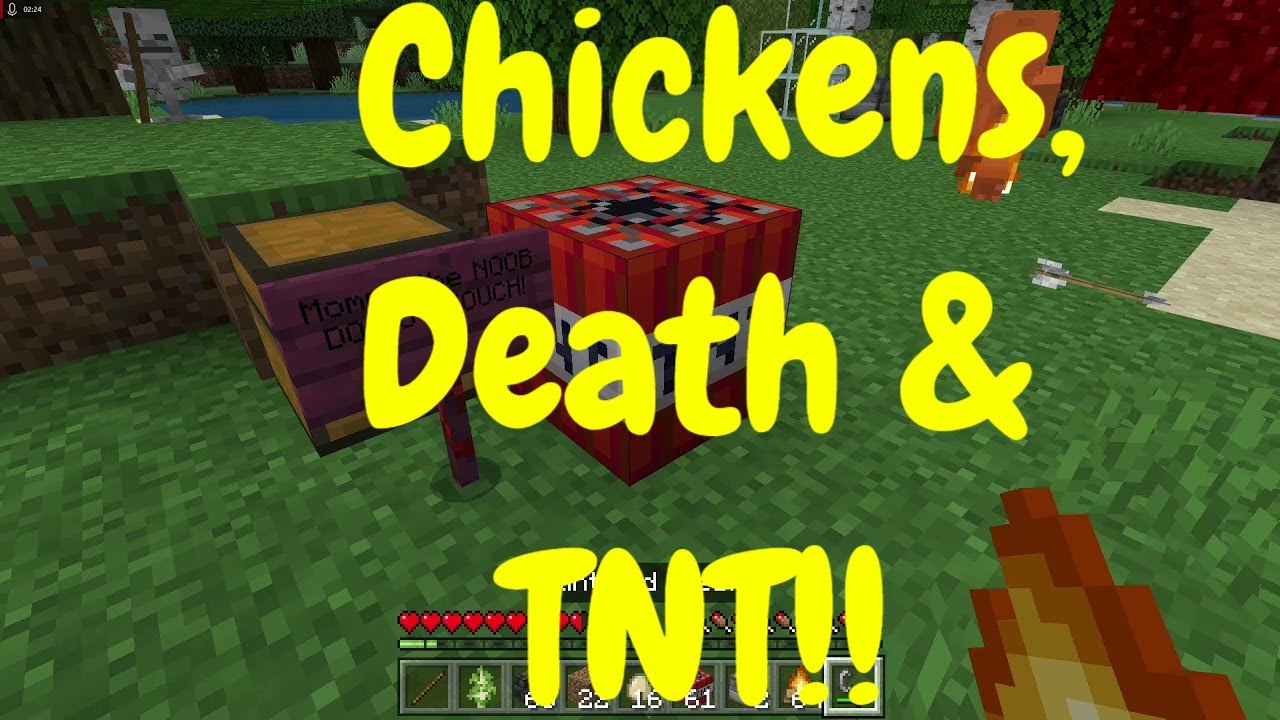 Chickens, Death and TNT! Jack explodes Mommy the Noob - Minecraft (No ...