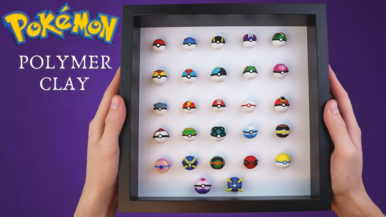 Making All 27 Different Types Of Pokeballs - Using Polymer Clay - YouTube