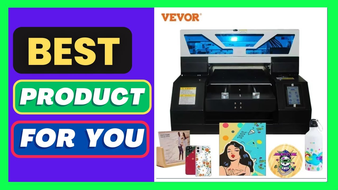 VEVOR A3 UV Flatbed Printer Sticker Label Printer Impresora - YouTube