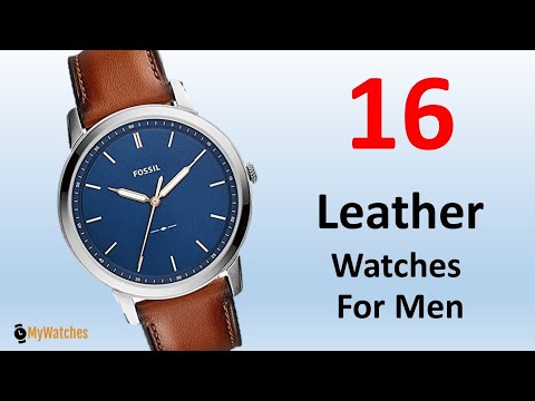 16 Brown Leather Watch For Men - YouTube