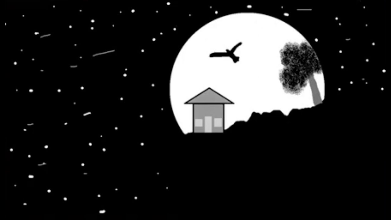 Night Sky Moon Scenery. MS PAINT - YouTube