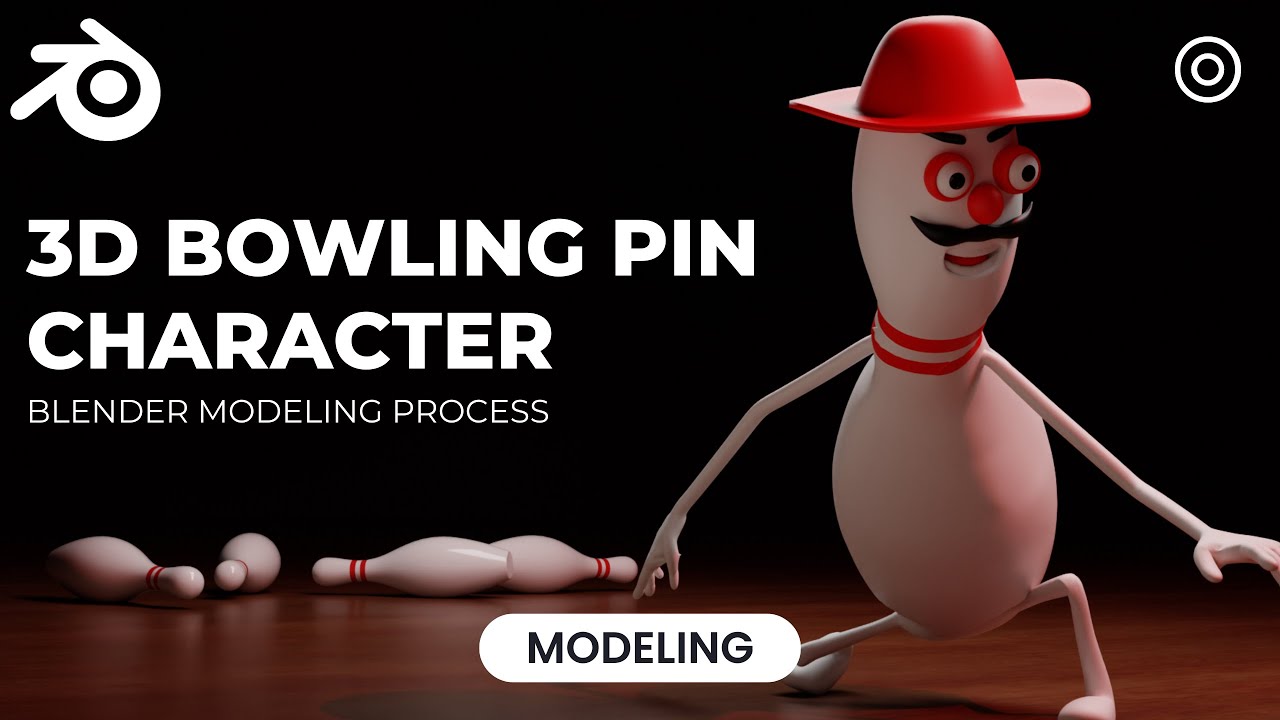 Blender - 3D Bowling Pin Character Modeling Process - YouTube