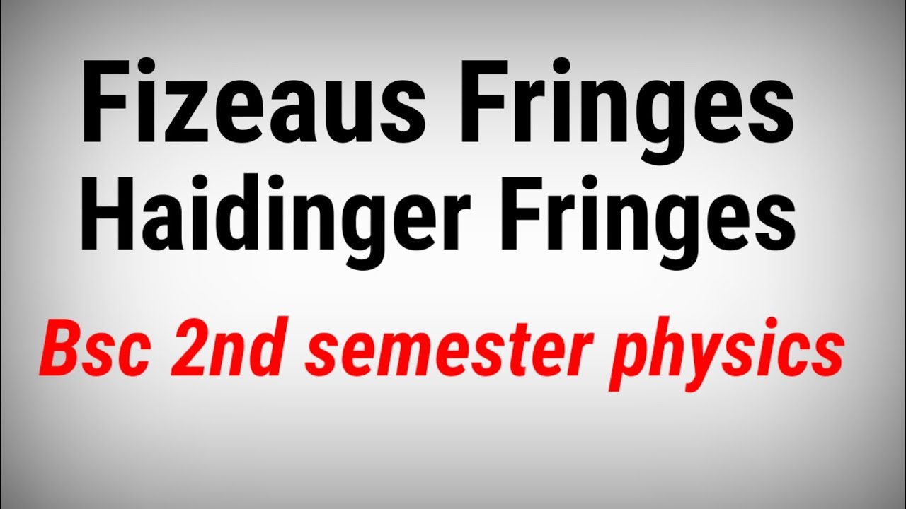 fizeau and haidinger fringes || fizeau fringes || haidinger fringes ...