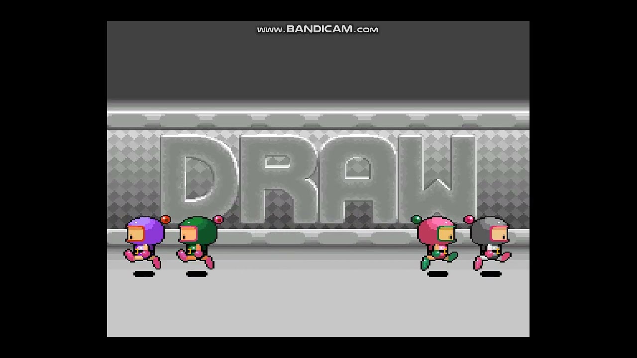 Super Bomberman 2 Battle Mode Draw and Victory but different colors ...