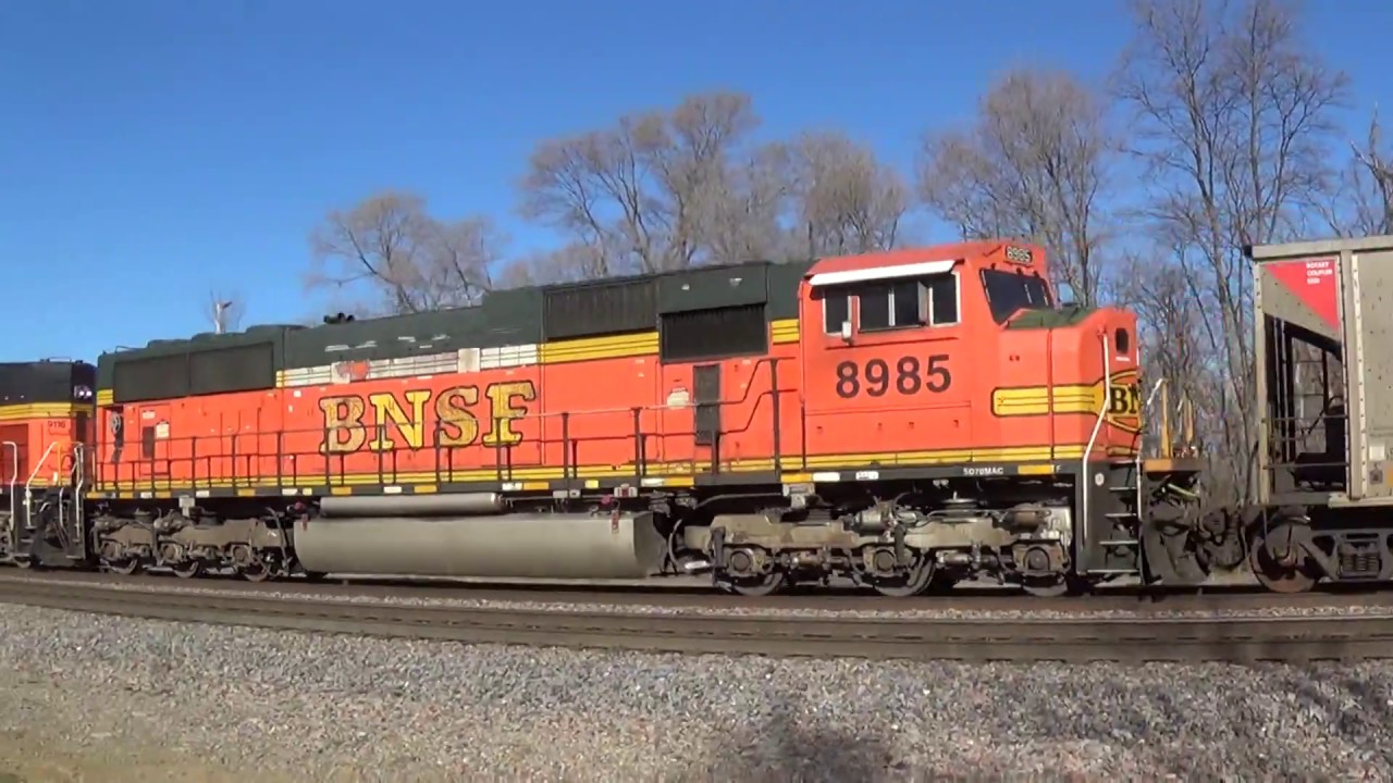 BNSF MAC on CAEG Coal Train - YouTube
