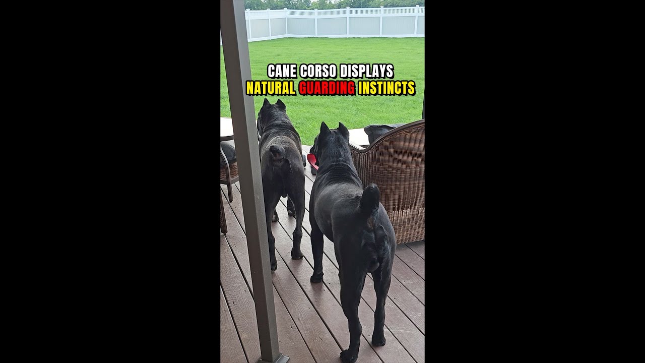 Cane Corso Guards Younger Cane Corso Natural Instincts - YouTube