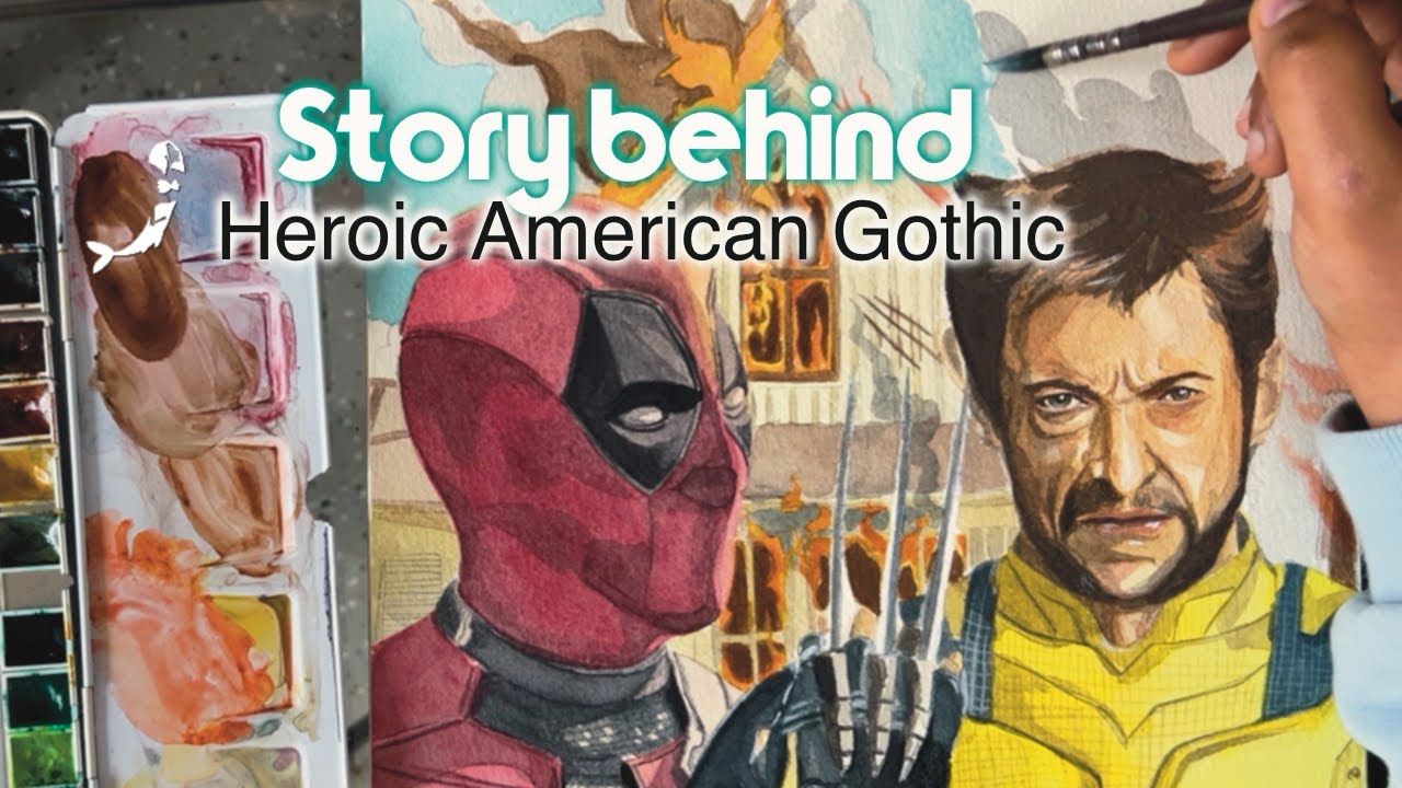 Why I painted Deadpool & Wolverine in ‘American Gothic’ - YouTube