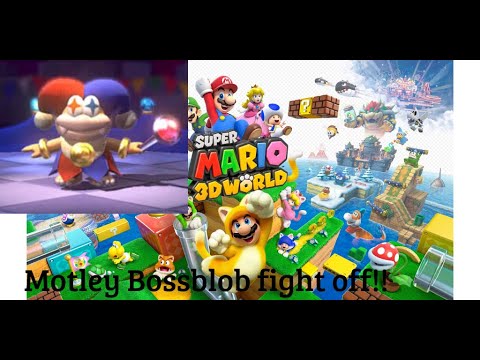 Super Mario 3D World: Motley Bossblob boss fight!! - Ep.14 - YouTube