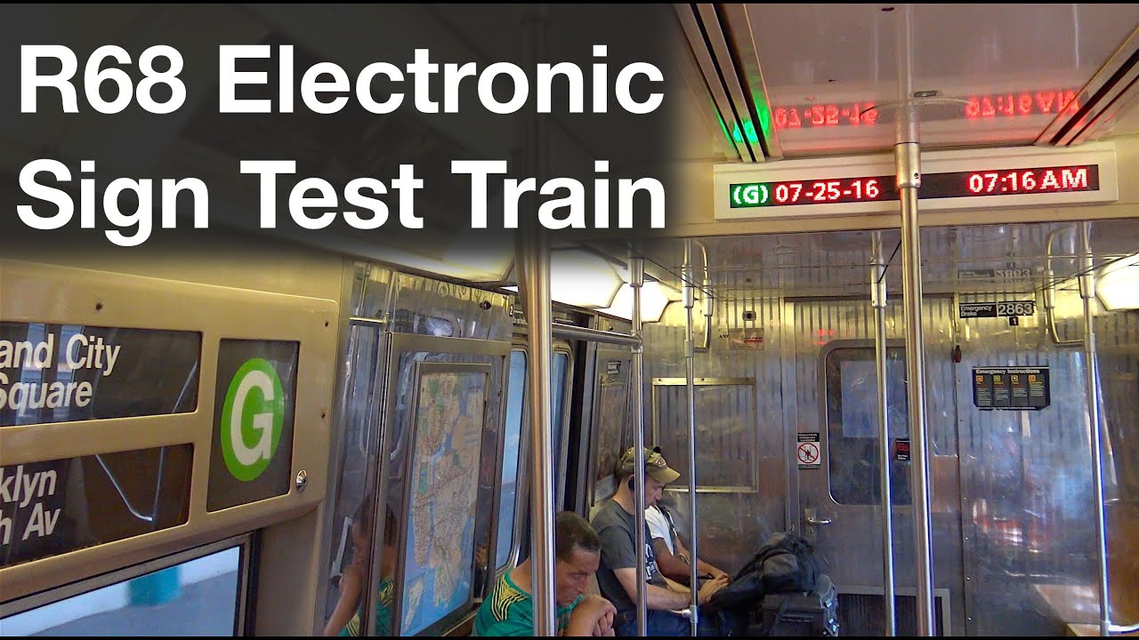 ⁴ᴷ R68 CRRC Electronic Sign Test Train - YouTube