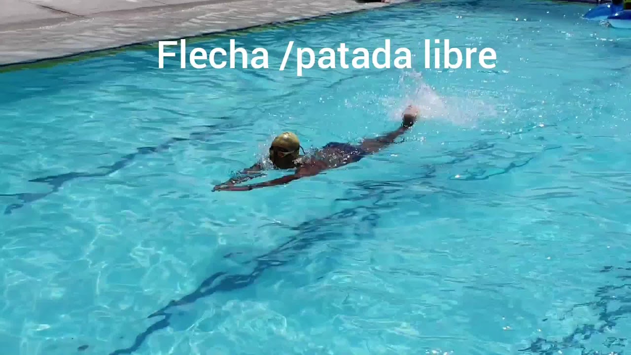 Técnico de natación: Manos en flecha, patada de libre - YouTube
