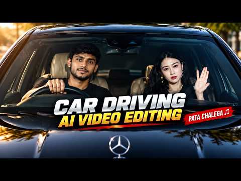 👉 Car Driving AI Video Editing 🔥 | Instagram Viral Reel Editing | Pata Chalega Song Trend