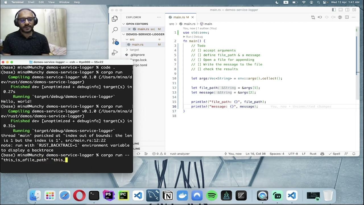 Rust practicing: Building a service logger app - Part 1 - YouTube
