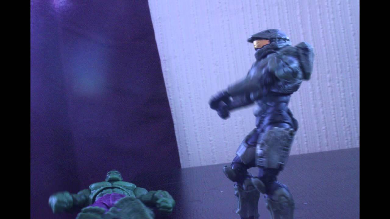 Hulk vs Master Chief Epic Stop Motion Battle - YouTube