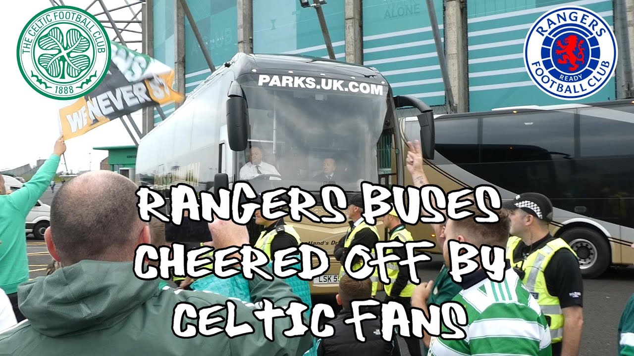 Rangers Buses Cheered Off By Celtic Fans - Celtic 4 - Rangers 0 - 03 ...