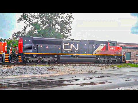 BNSF 7714 on CN A488 & CN M-2 Leader on A489 7/3/22 - YouTube
