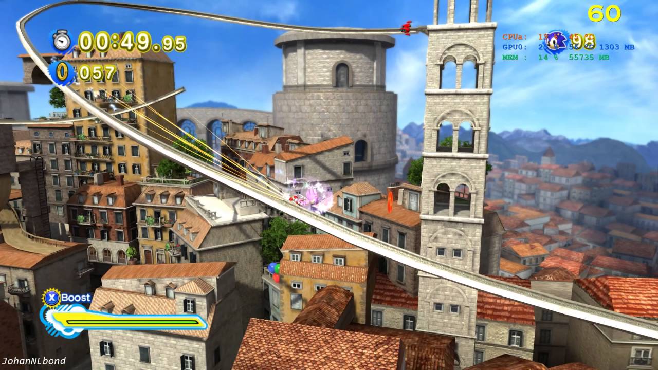 Sonic Generations Rooftop Run gameplay on GTX 1050 Ti 1080P - YouTube
