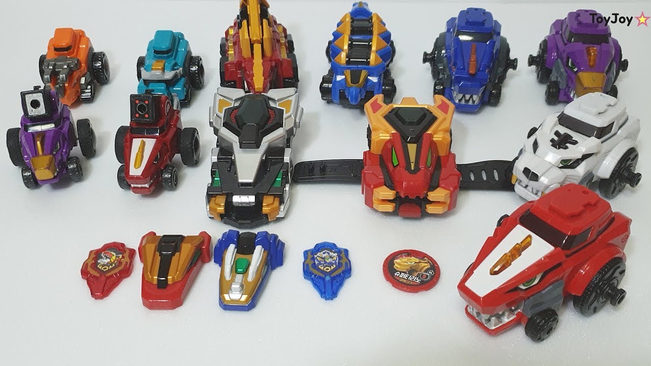 toy장난감 다이노코어 3단합체 4단합체 3 unit Dinocore robot transformation - YouTube