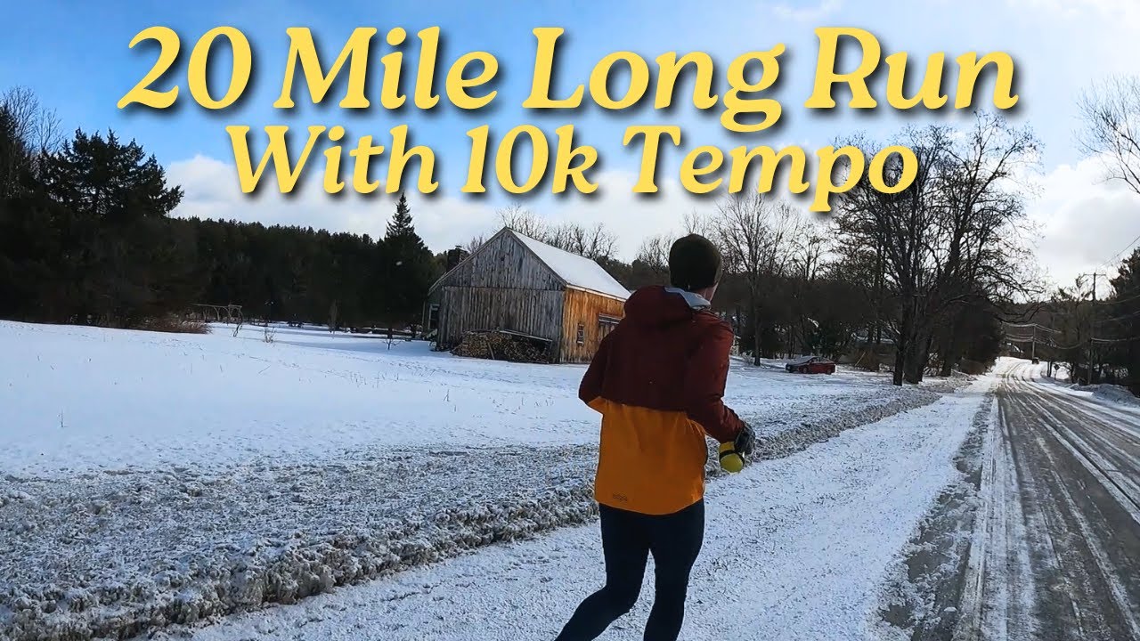 20 Mile Long Run with 10k at Marathon Pace with High Carb Fueling - YouTube