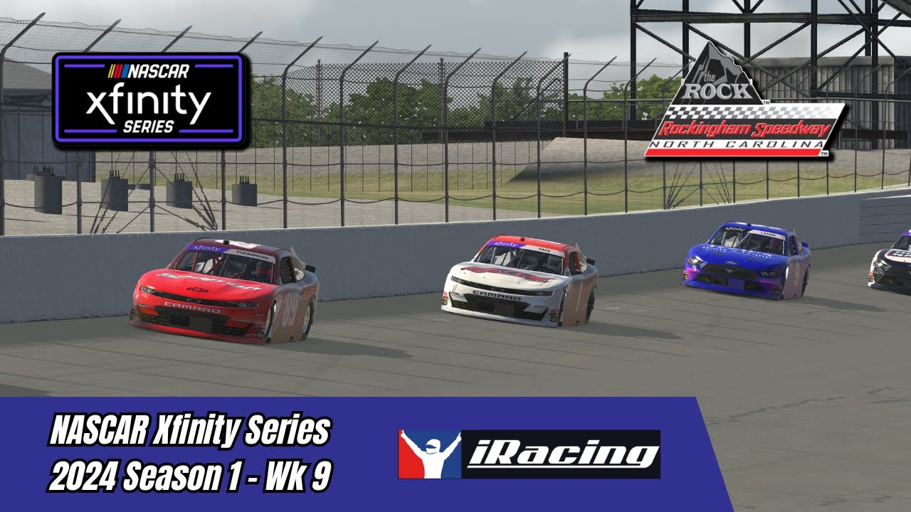 NASCAR iRacing Xfinity Series at Rockingham Speedway (Off-Season) - YouTube