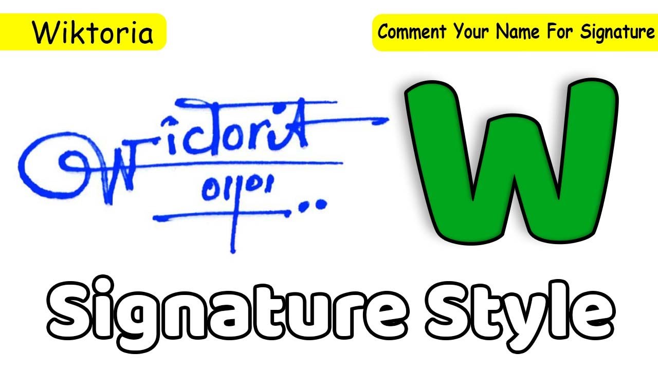 ️ Wiktoria Name Signature Style Request Done - YouTube