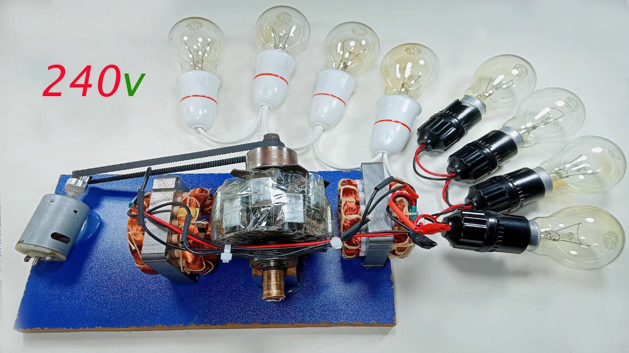 How to Rewind Table fan coil into 240v Electric Generator - YouTube