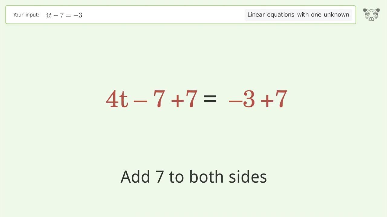 solve-4t-7-3-linear-equation-video-solution-tiger-algebra-youtube
