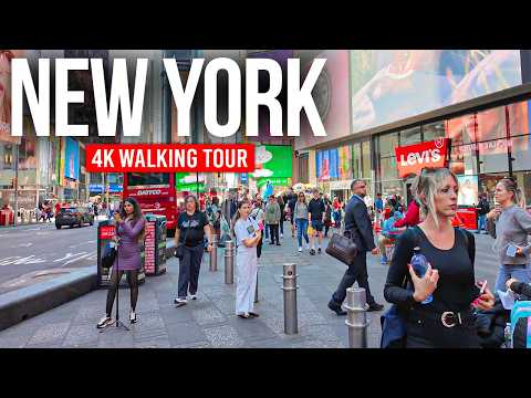 NEW YORK, USA 🇺🇸 Times Square – From Morning to Midnight | 4K Walking Tour