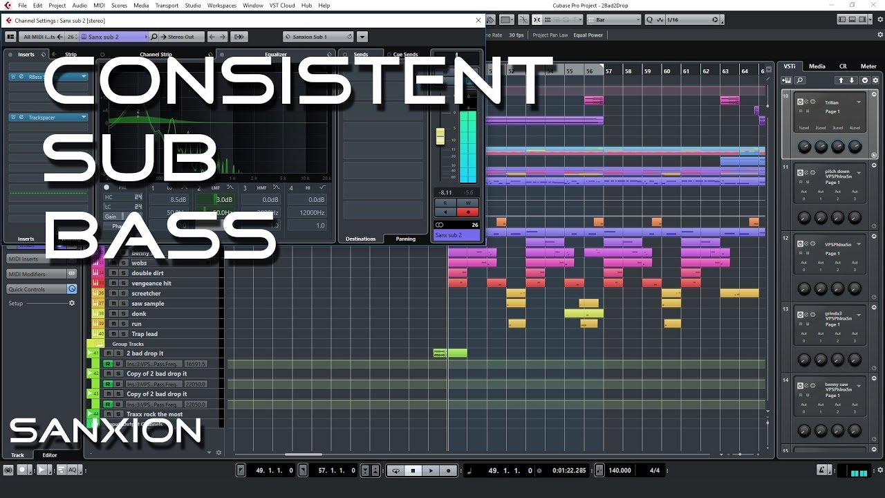 Getting a consistent sub bass on a complex bass line - Sanxion Studio ...