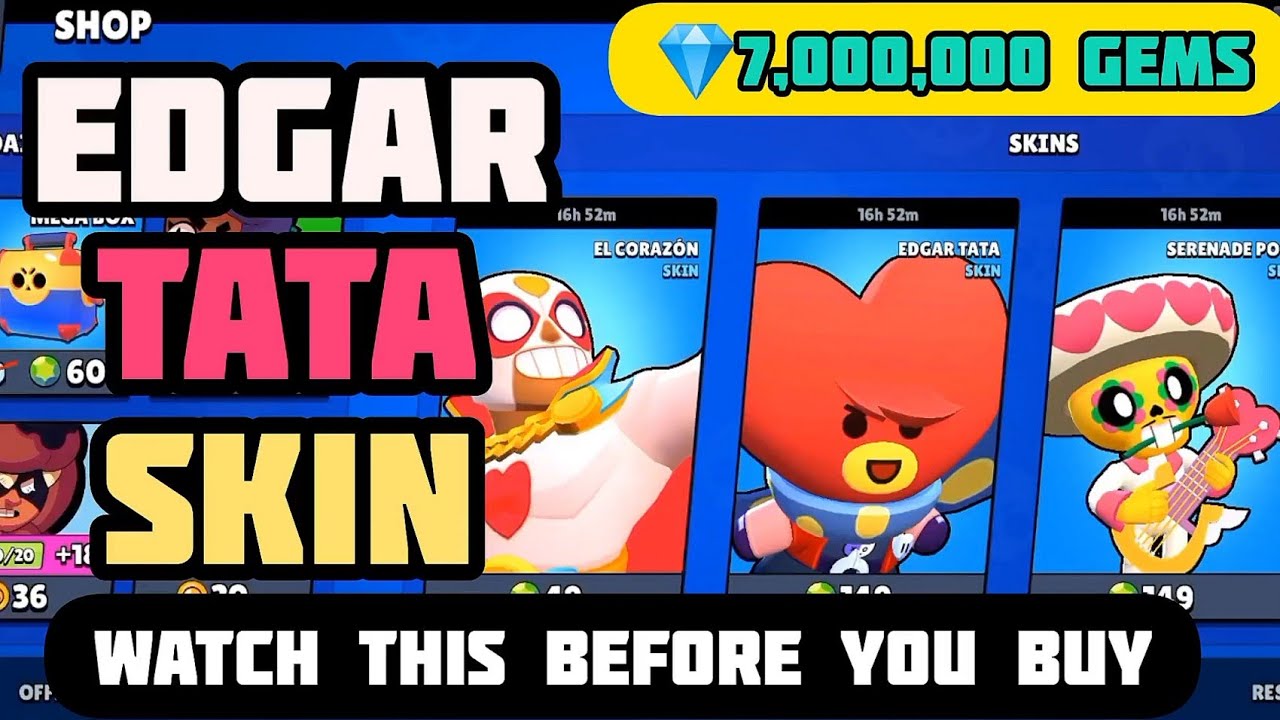 Brawl Stars Edgar Tata Skin (Bibi RJ Skin) #brawlstarsskin - YouTube