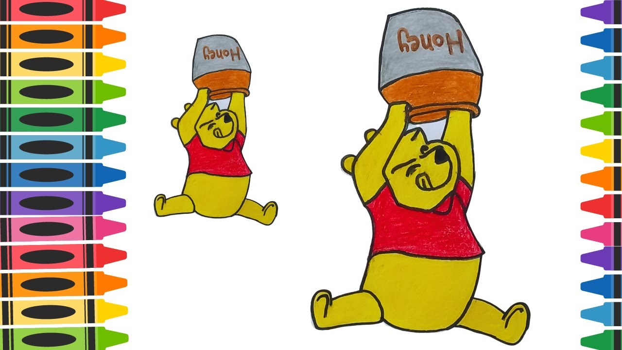 How to draw Pooh Bear Drawing | Pooh Drawing Easy | Pooh drawing - YouTube