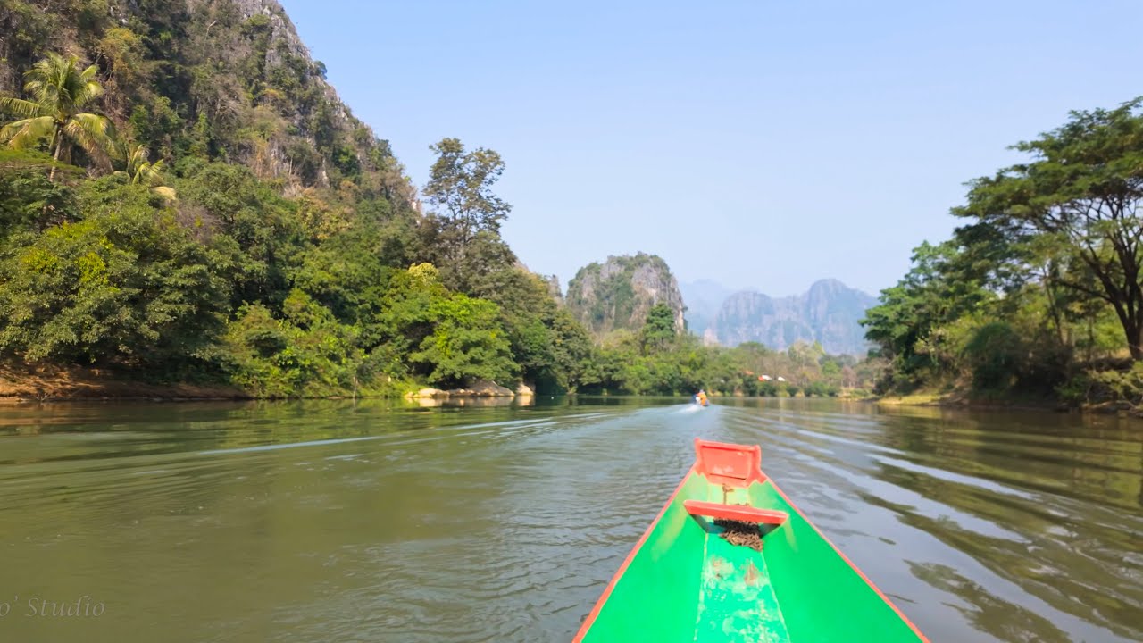 Vang Vieng Long Tail Boat Experience, Vientiane Province, Laos - YouTube